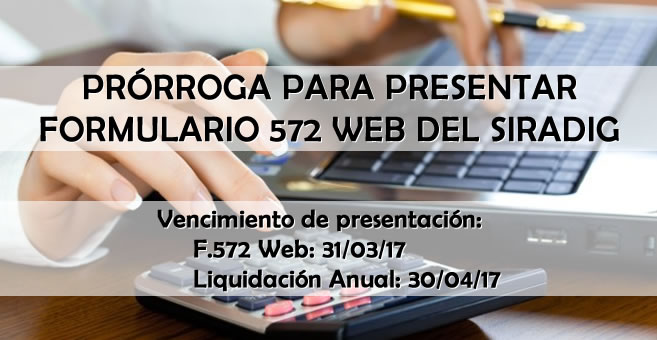 AFIP: Prórroga para generar Formulario 572 Web del SiRADIG | EconoBlog