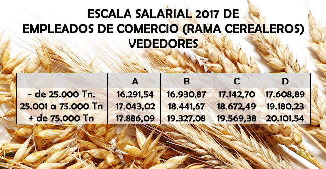 Escala Salarial 2017 para Empleados de Comercio (Rama Cerealera) – Vendedores | EconoBlog